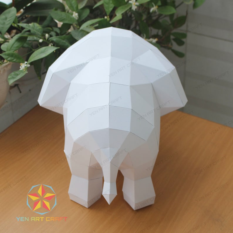 Elephant Papercraft PDF SVG Template for Creating 3D Elephant - Etsy