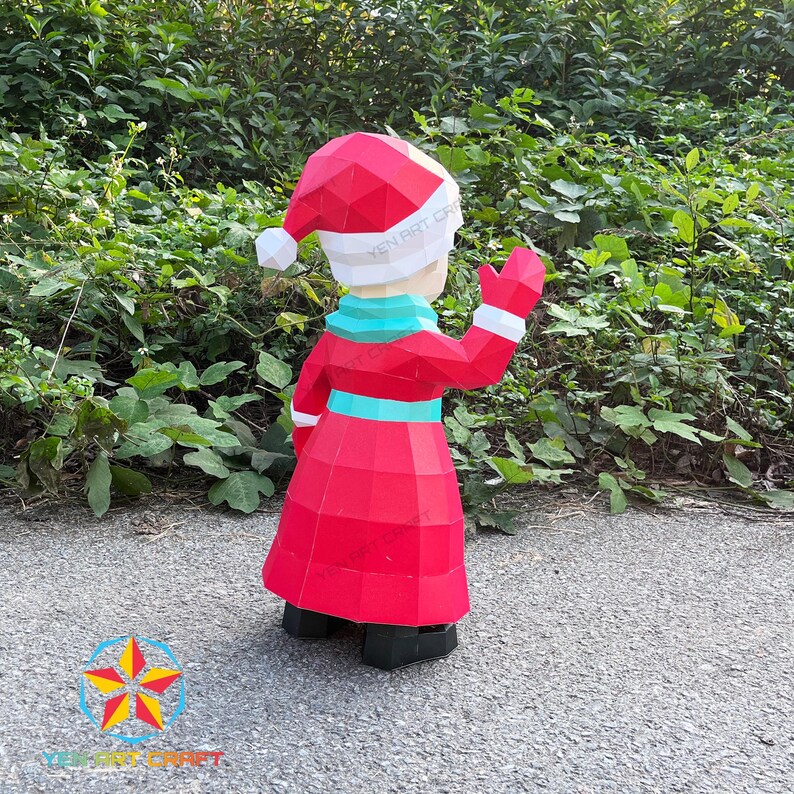 3D Mrs Claus Papercraft PDF, SVG Template for Cricut Projects: 3D ...
