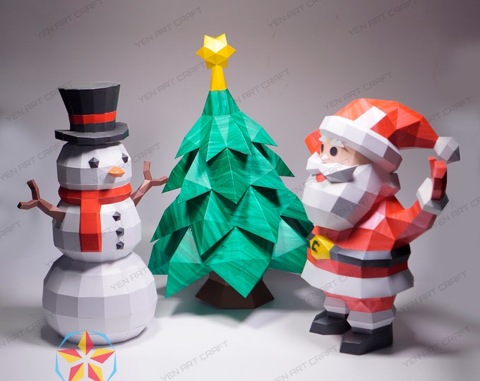 Snoopy Navidad, DIY, Papercraft, pdf, svg, dxf, Low Poly, 3D model ...