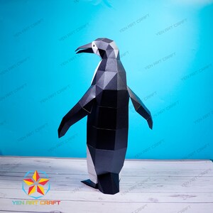 Papercraft Penguin PDF, SVG Template for Cricut Project - DIY Penguin ...