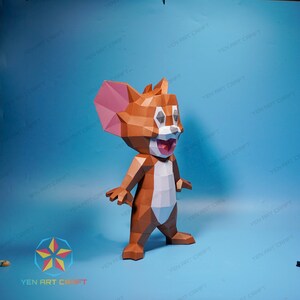 Papercraft Maus PDF Printable - SVG für Schneidemaschine - Kawaii Maus ...