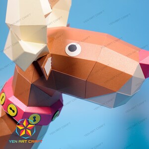 Papercraft Reindeer Rudolph PDF, SVG Template for Cricut Projects ...