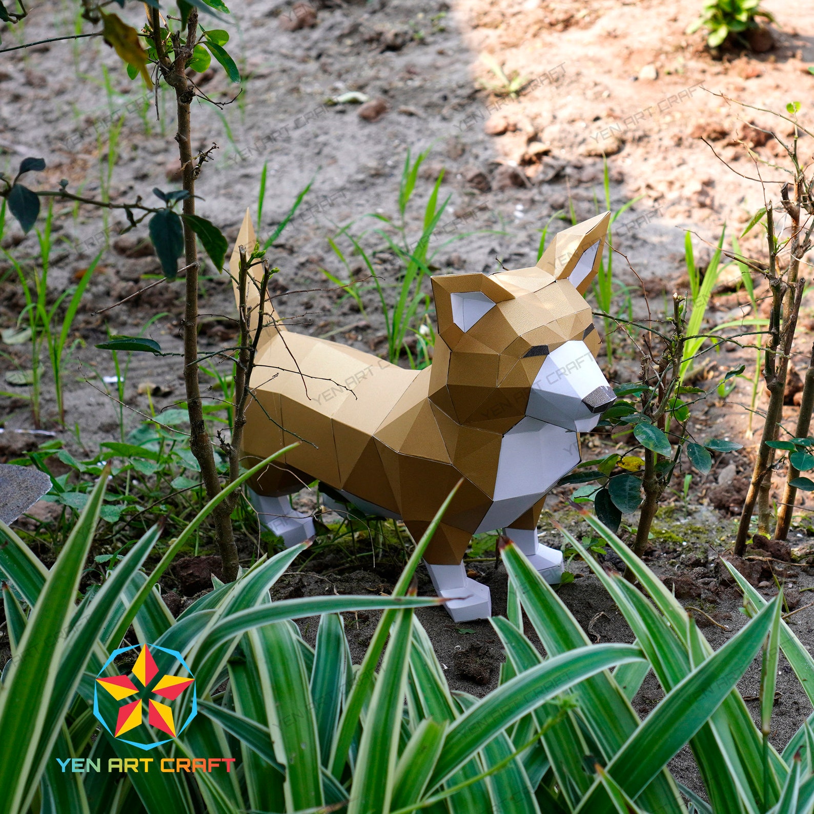 DIY Corgi Papercraft PDF SVG Template for Creating Corgi Paper - Etsy