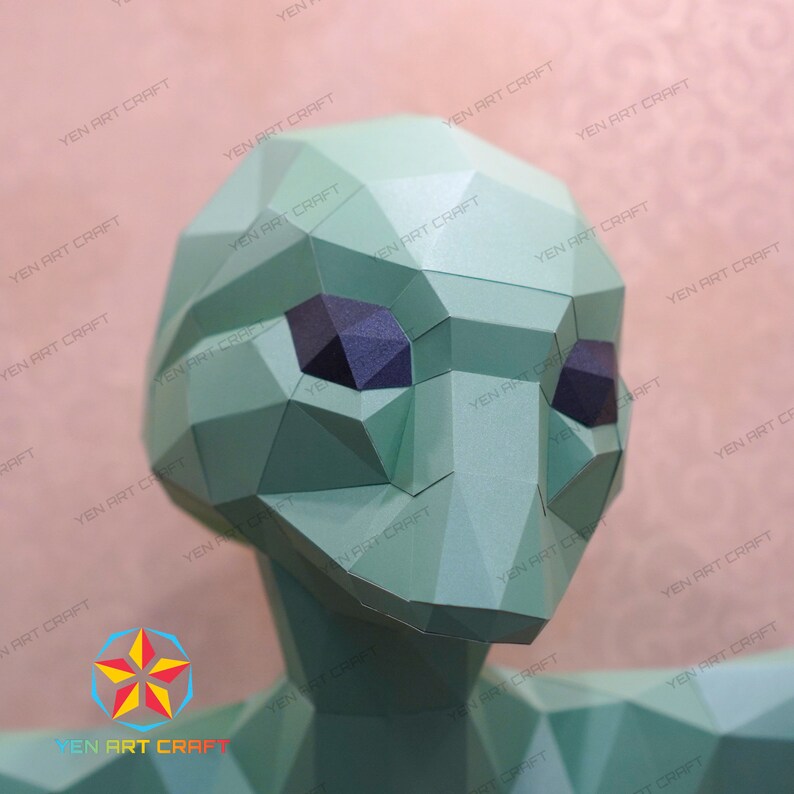 3D Papercraft Alien PDF SVG Template 3D Alien Paper Craft - Etsy UK