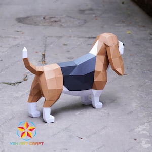 Papercraft Basset Hound Dog PDF, SVG Template for Cricut Project - DIY ...