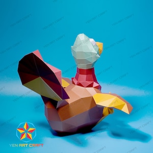 Thanksgiving Turkey Papercraft PDF, SVG Template, 3D Turkey Paper Craft ...