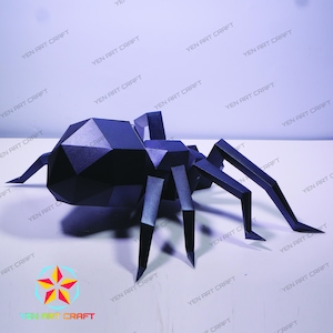 Papercraft Spider PDF, SVG Template for Cricut Project - DIY Spider ...