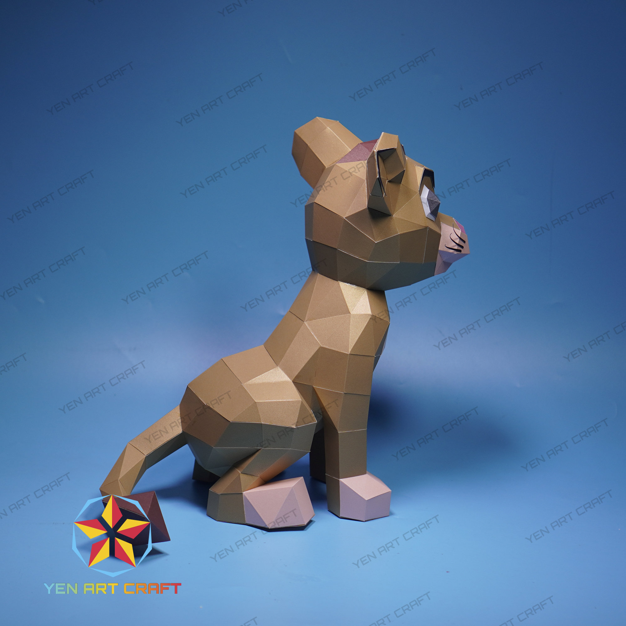 Buy DIY Simba Papercraft PDF SVG Template for Creating 3D Simba Online ...