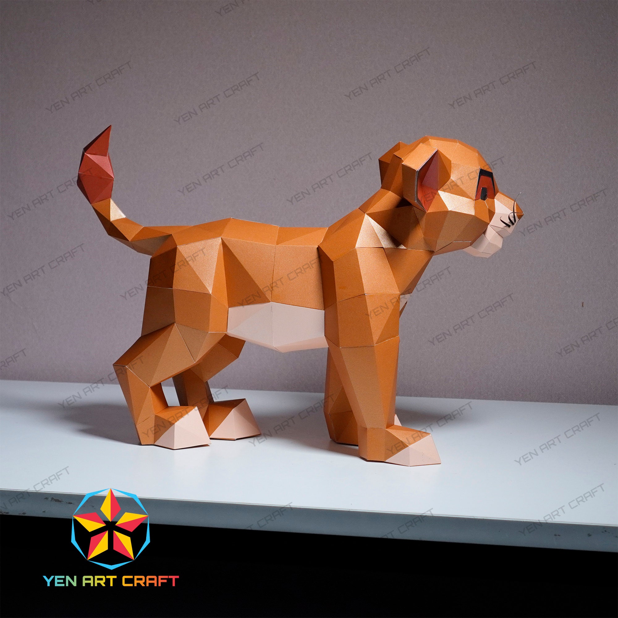 DIY Lion Papercraft PDF SVG Template for Creating 3D Lion - Etsy Australia