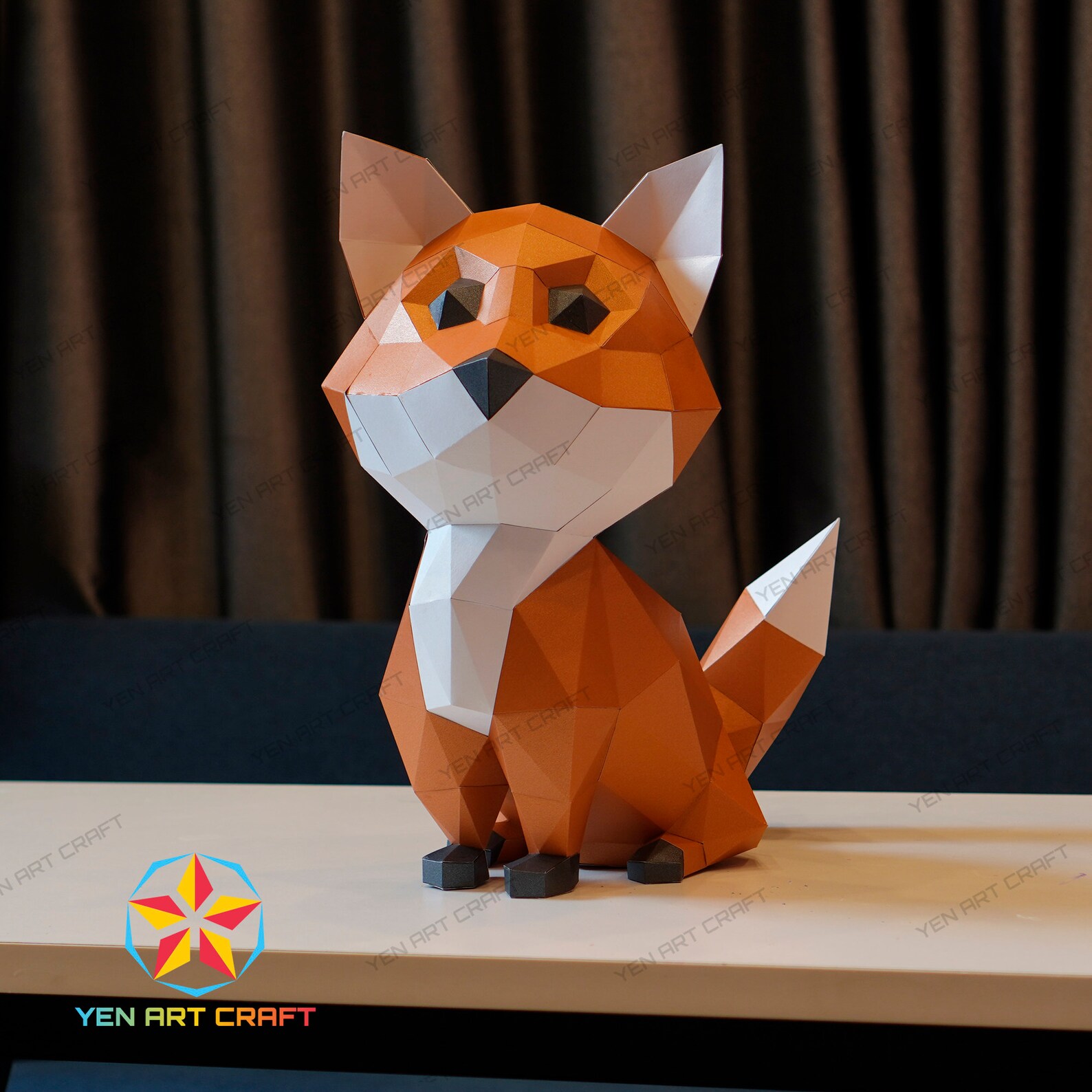 DIY Fox Papercraft PDF SVG Template for Creating 3D Fox Paper Craft ...