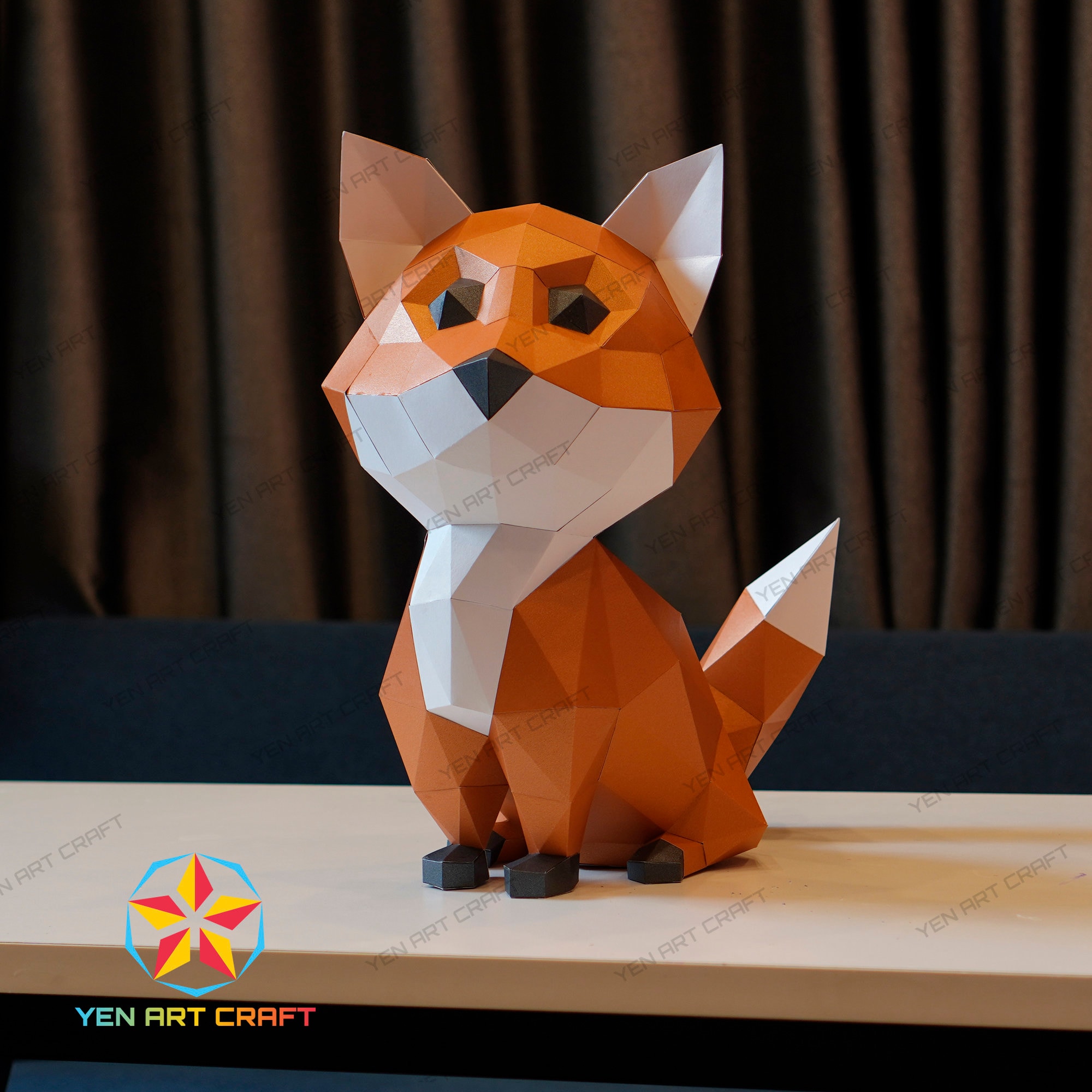 DIY Fox Papercraft PDF SVG Template for Creating 3D Fox Paper - Etsy