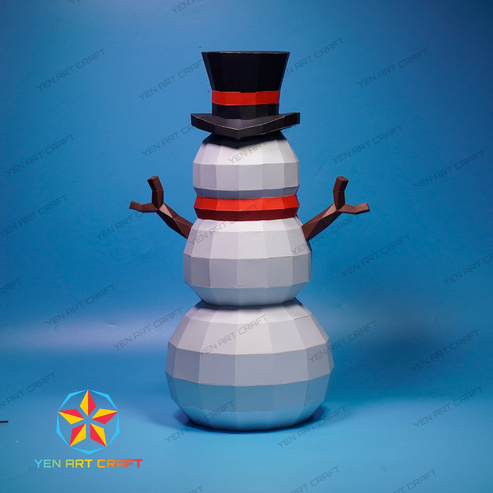 Snowman Papercraft PDF SVG Template for Creating 3D Snowman - Etsy ...