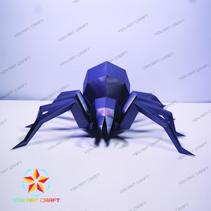 Papercraft Spider PDF, SVG Template for Cricut Project - DIY Spider ...