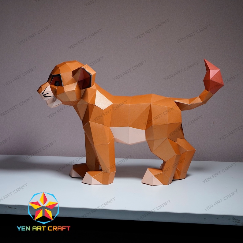 DIY Lion Papercraft PDF SVG Template for Creating 3D Lion - Etsy