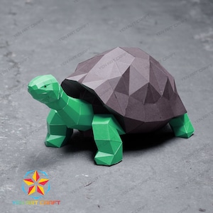 Papercraft Turtle PDF, SVG Template for Cricut Project - DIY Turtle ...