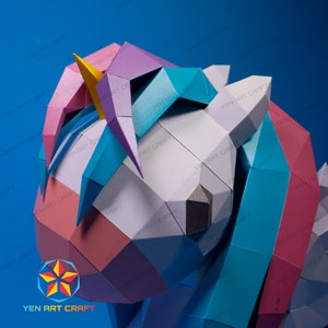 3D Papercraft Unicorn PDF, SVG Template, 3D Unicorn Paper Craft, Diy ...