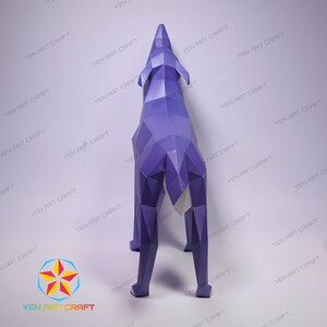 DIY Papercraft Wolf PDF for Printer, SVG for Cricut Projects, Low Poly ...