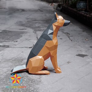 Papercraft German Shepherd Dog PDF, SVG Template for Cricut Project ...