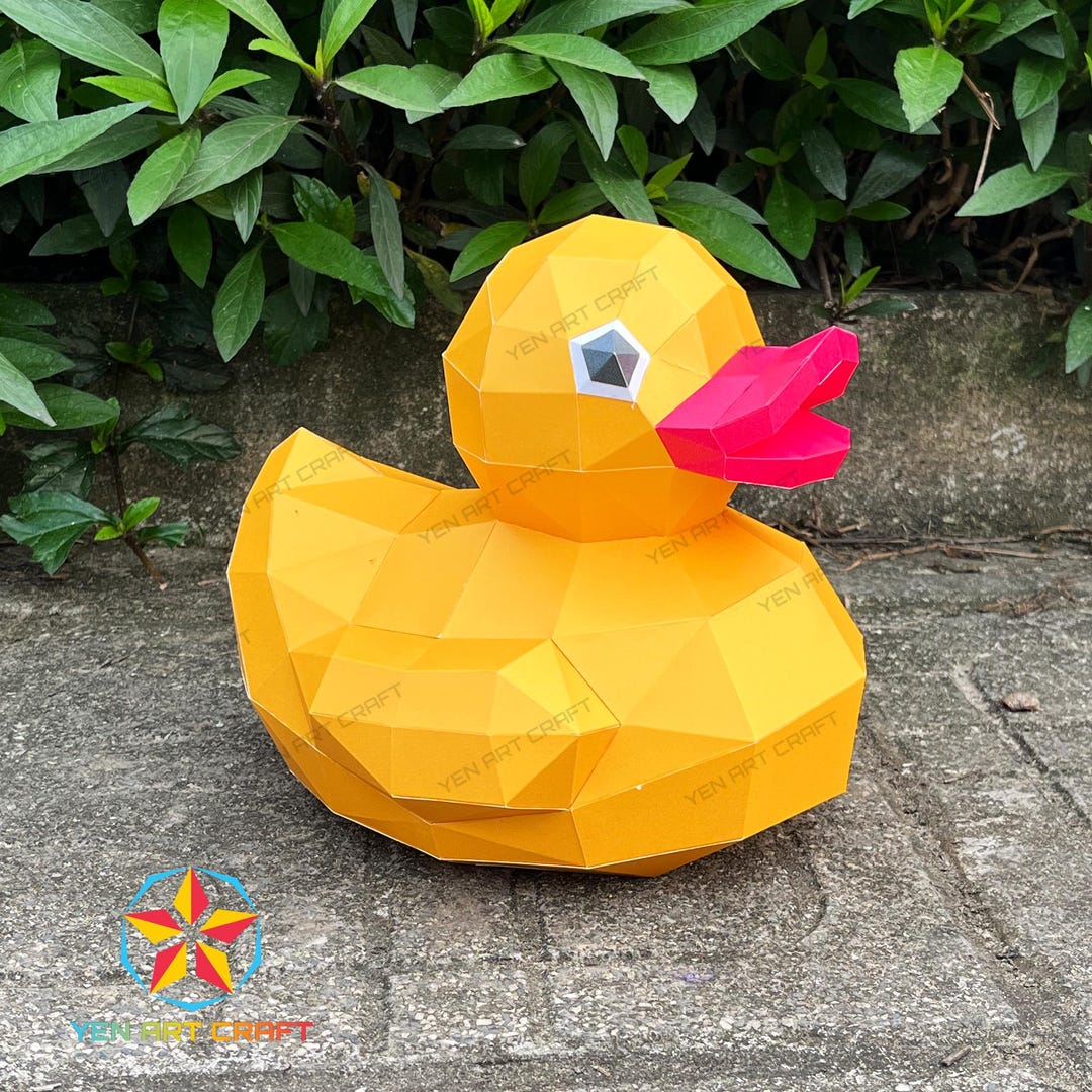 Duck Papercraft PDF, SVG Template for Cricut Projects - Diy Gifts for ...