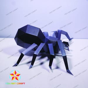 Papercraft Spider PDF, SVG Template for Cricut Project - DIY Spider ...