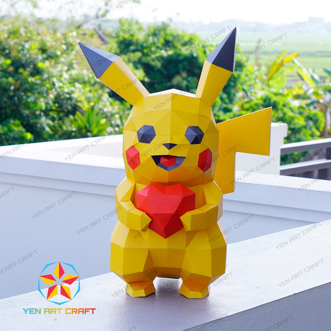 Pikachu Papercraft PDF 3D SVG Template Low Poly Pikachu Diy - Etsy UK