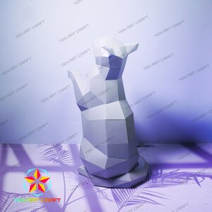 Papercraft Cat Standing up PDF, SVG Template for Cricut Project - DIY ...