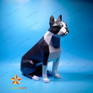 Papercraft Boston Terrier Dog PDF, SVG Template for Cricut Project ...