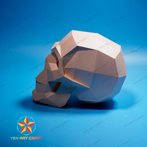 Skull Papercraft PDF for Printer, SVG for Cricut Projects, 3D Skull ...