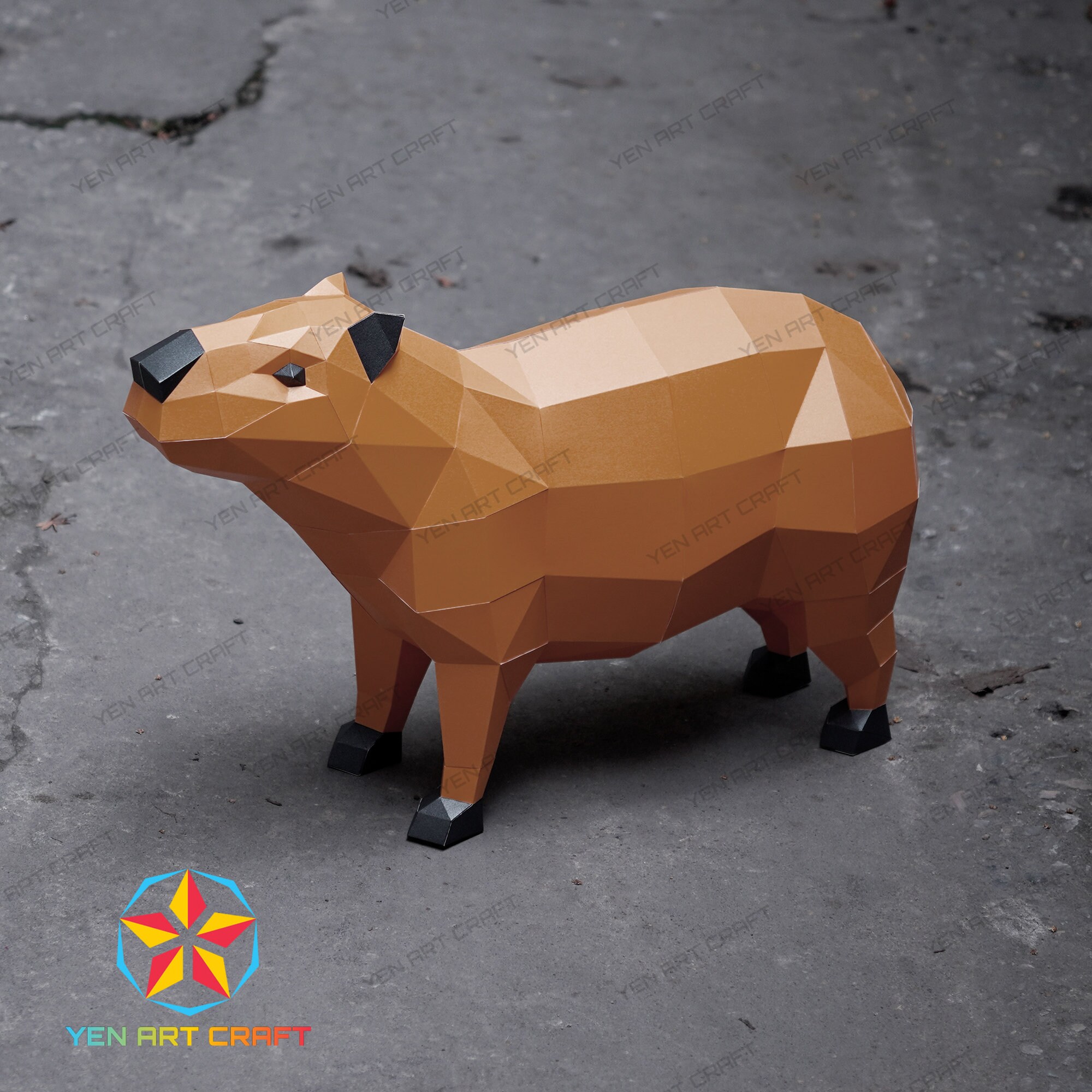 Papercraft Capybara PDF, SVG Template for Cricut Project - DIY Capybara ...