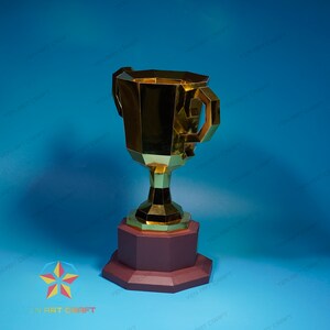 Golden Cup Papercraft PDF SVG Template for Winner Cup Papercraft, DIY ...