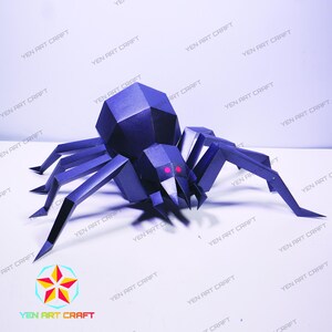 Papercraft Spider PDF, SVG Template for Cricut Project - DIY Spider ...