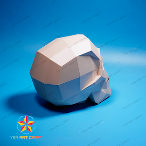 Skull Papercraft PDF for Printer, SVG for Cricut Projects, 3D Skull ...