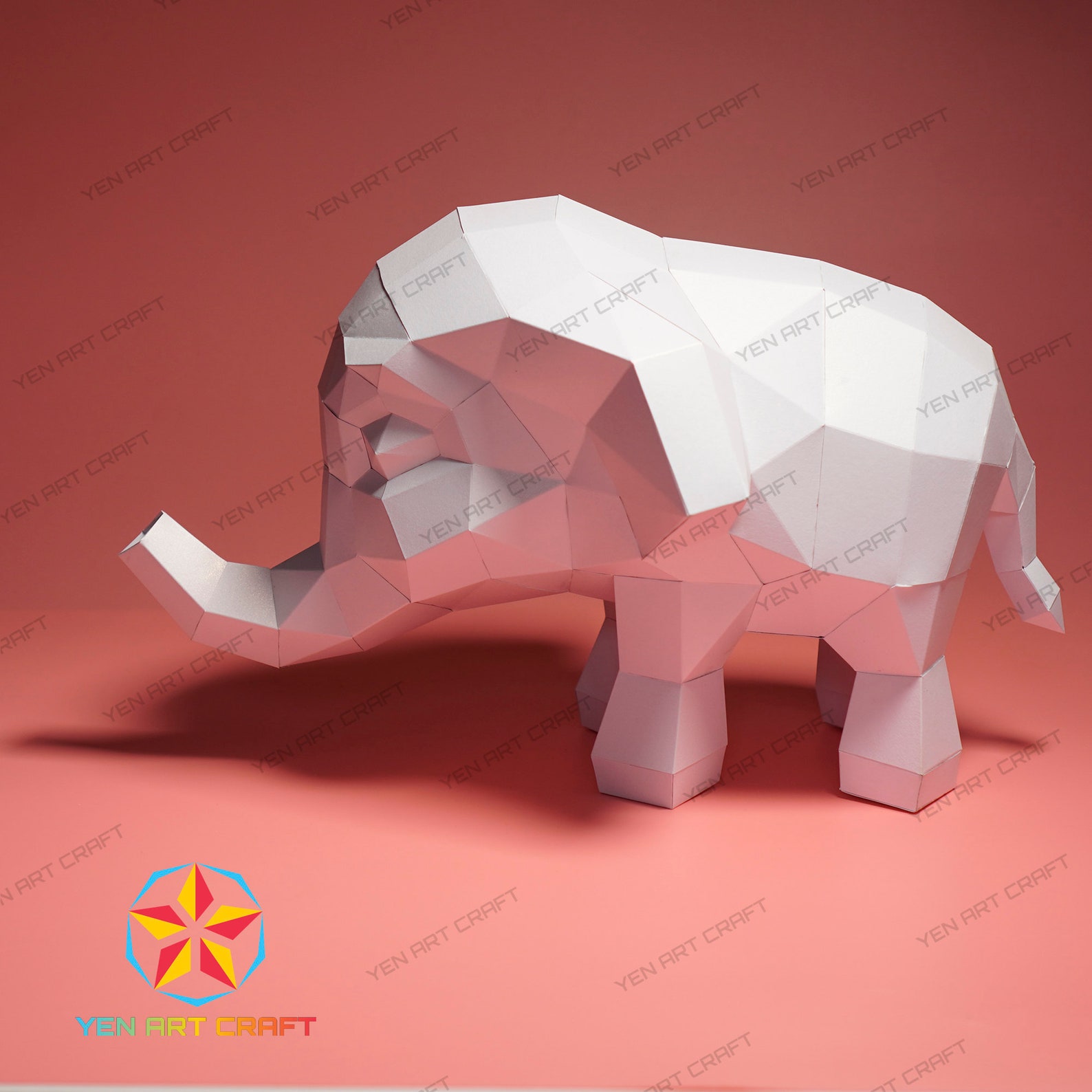 Elephant Papercraft PDF SVG Template for Creating 3D Elephant - Etsy