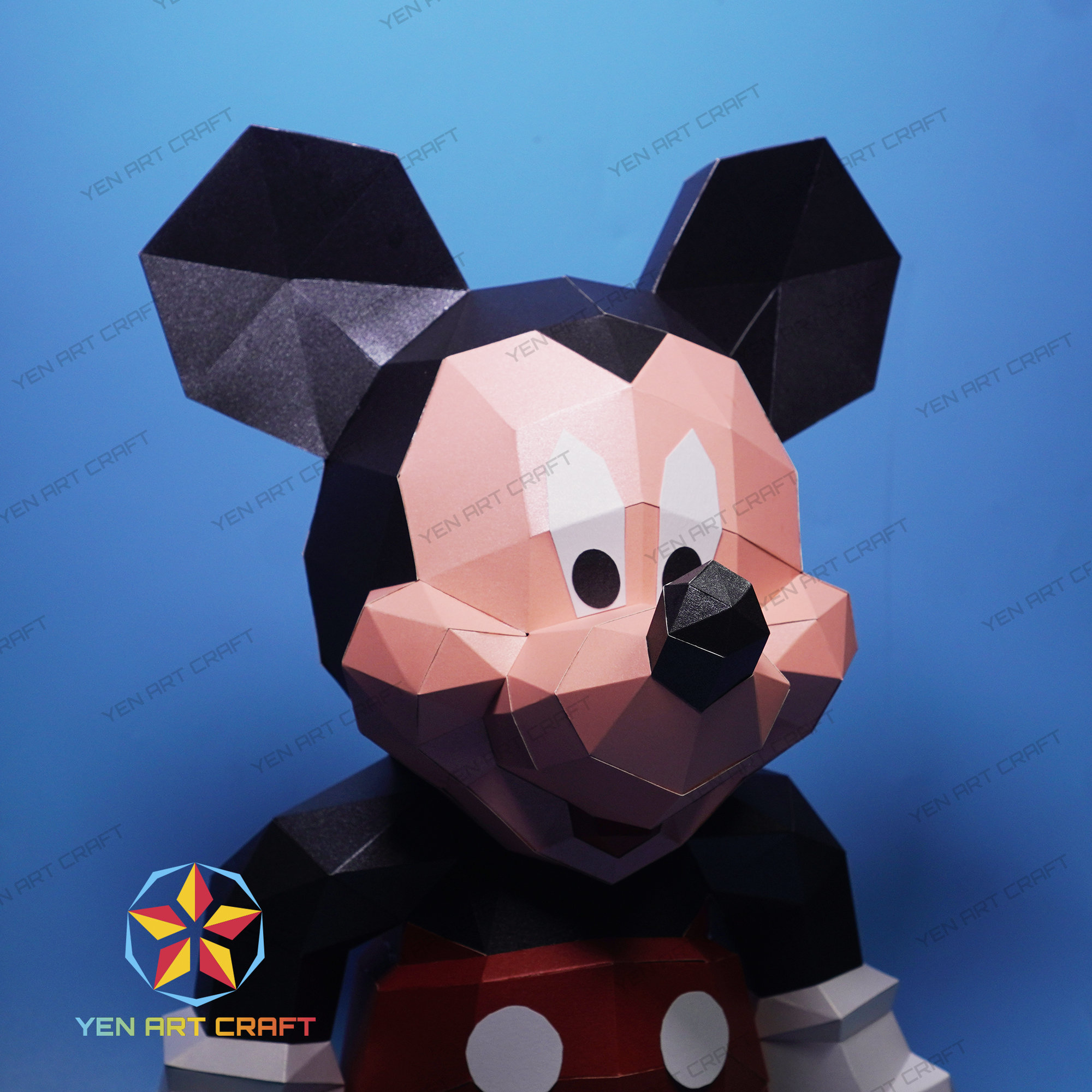 Mickey Mouse Papercraft PDF for Printer SVG Template for - Etsy Australia