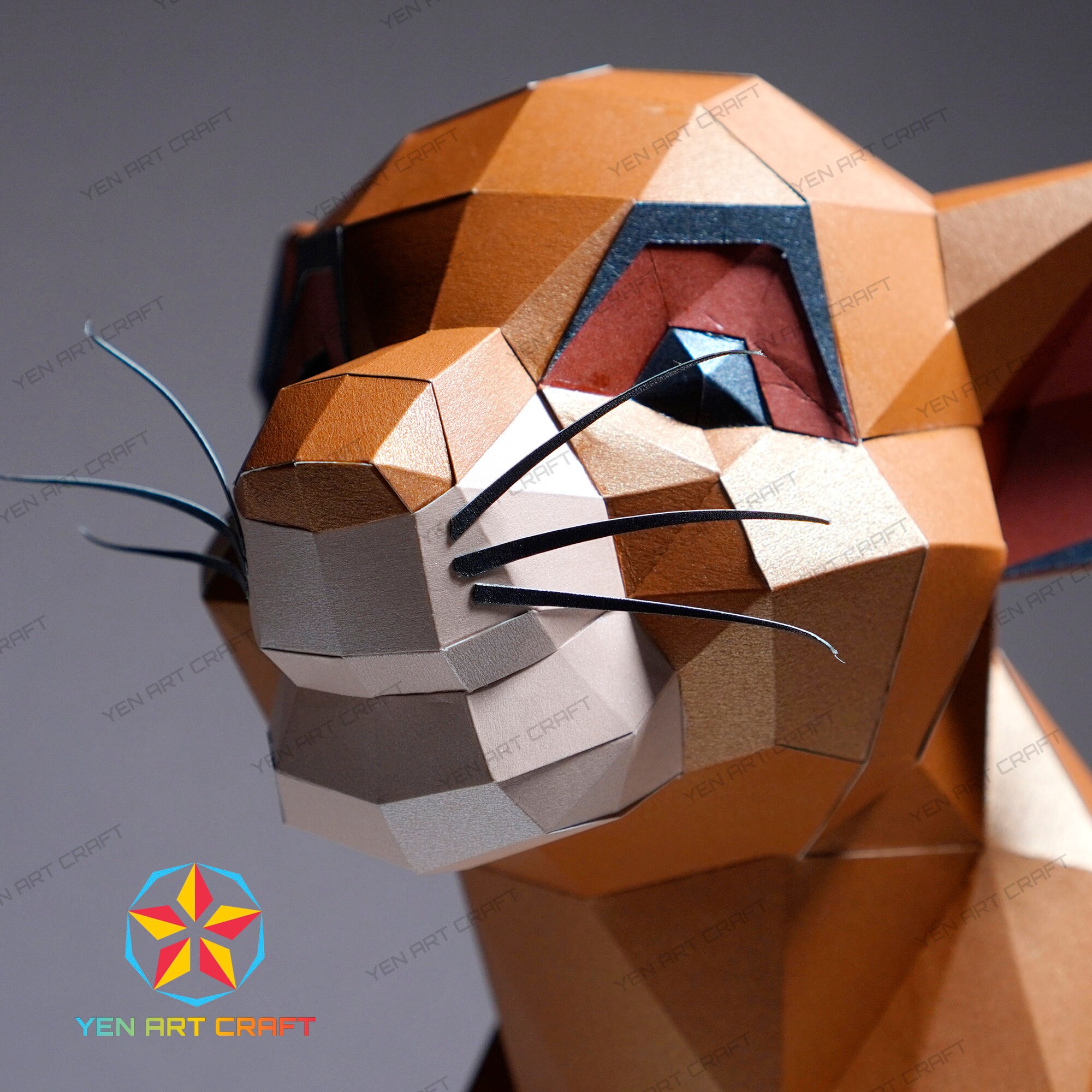 DIY Lion Papercraft PDF SVG Template for Creating 3D Lion - Etsy Australia