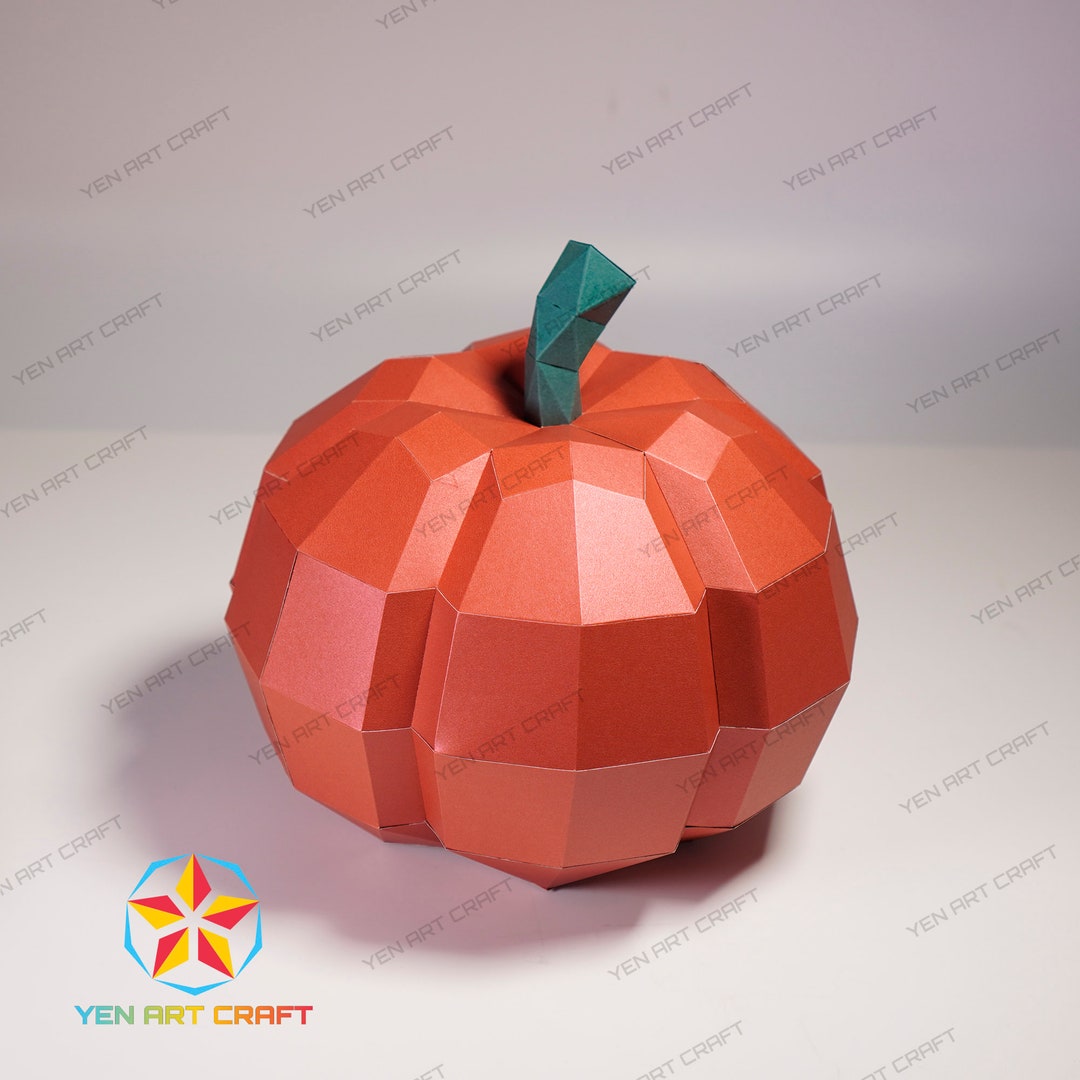Halloween Pumpkin Papercraft PDF, SVG Cricut Template Paper Crafts, DIY ...