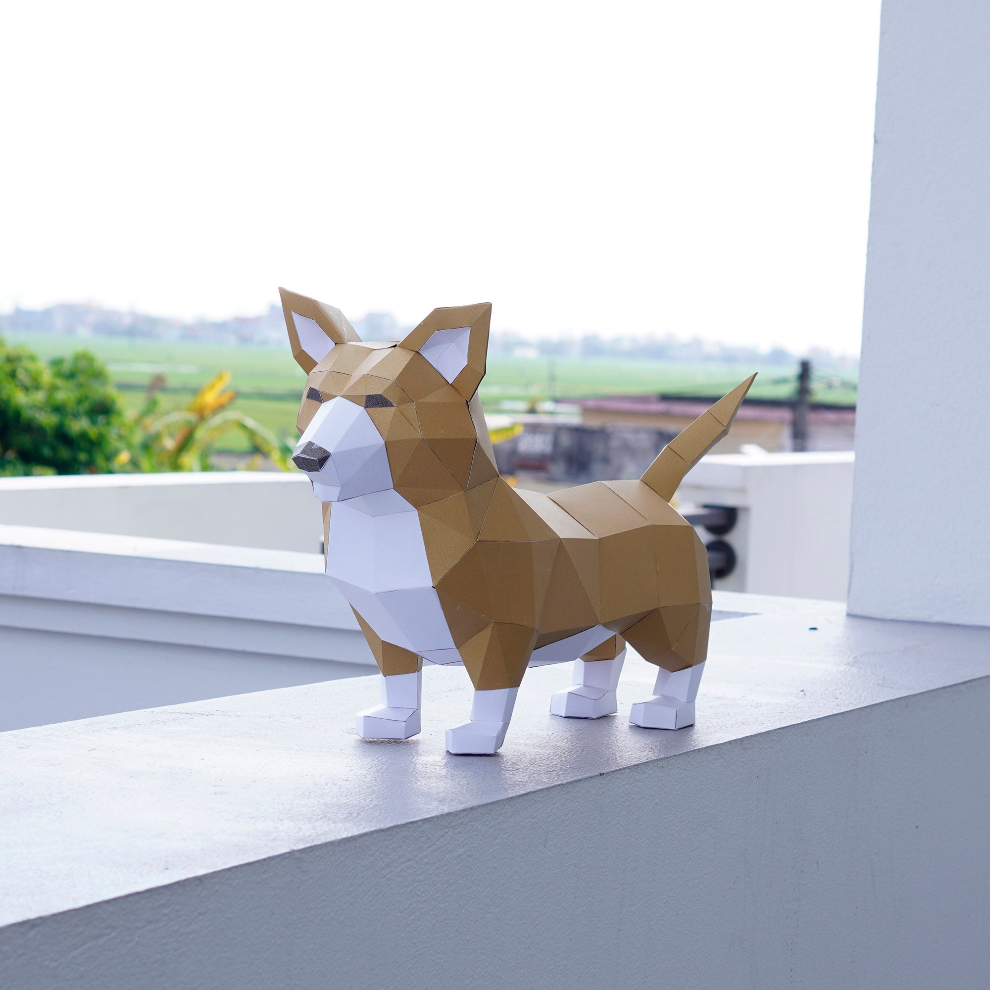 DIY Corgi Papercraft PDF SVG Template for Creating Corgi Paper - Etsy