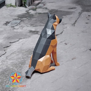 Papercraft German Shepherd Dog PDF, SVG Template for Cricut Project ...