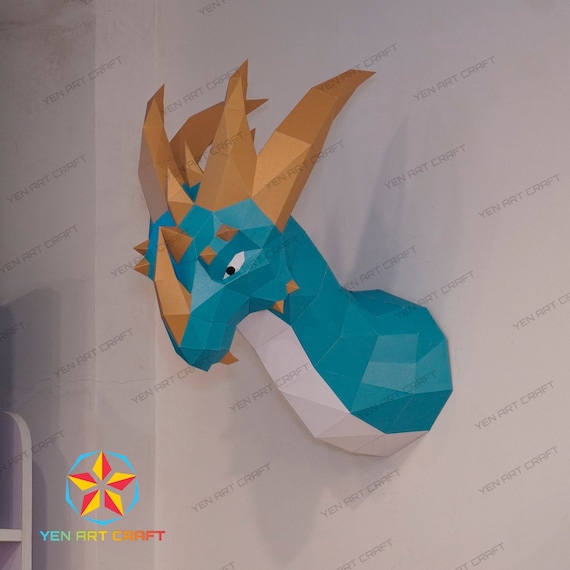 DIY Papercraft Dragon With PDF SVG Template for Creating - Etsy