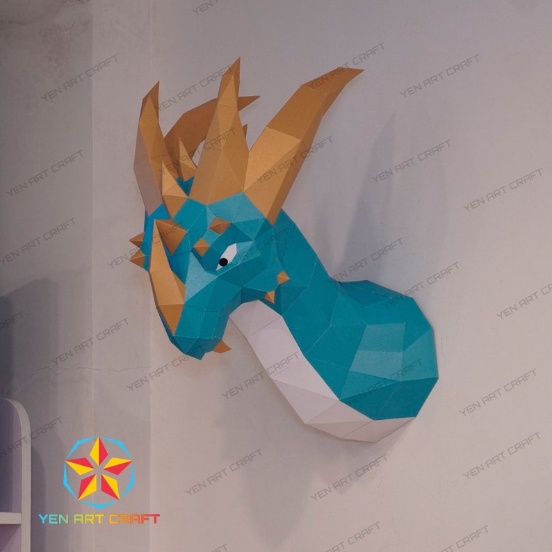 DIY Papercraft Dragon With PDF SVG Template for Creating - Etsy