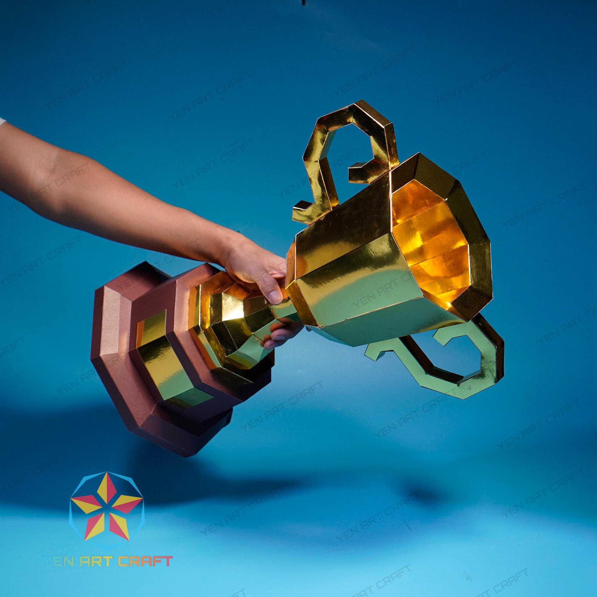 Golden Cup Papercraft PDF SVG Template for Winner Cup - Etsy Australia