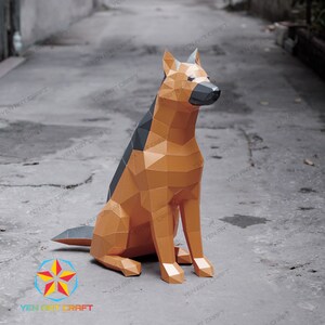 Papercraft German Shepherd Dog PDF, SVG Template for Cricut Project ...