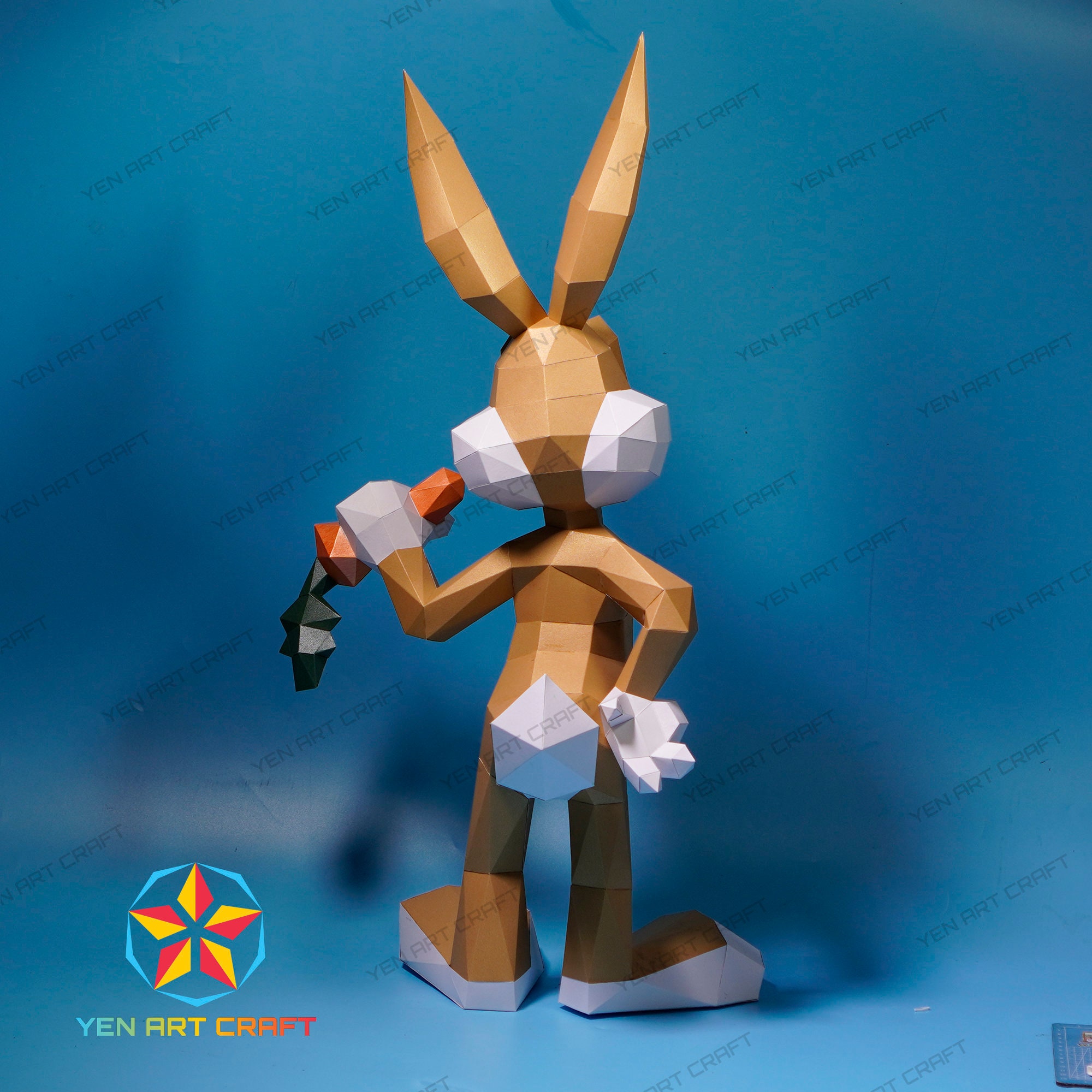 DIY Bug Bunny Papercraft PDF SVG Template for Creating 3D - Etsy UK