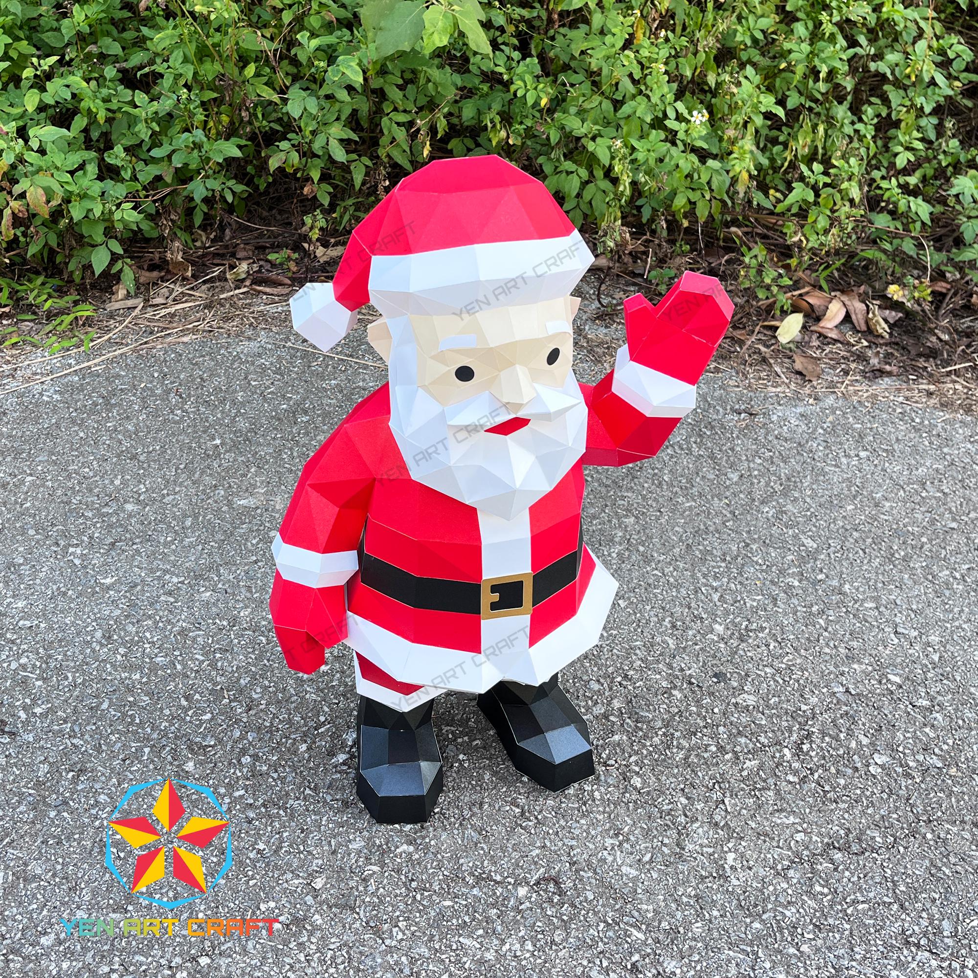 3D Santa Claus Papercraft PDF, SVG Template for Cricut Projects: Diy ...