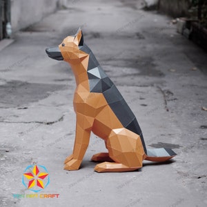 Papercraft German Shepherd Dog PDF, SVG Template for Cricut Project ...