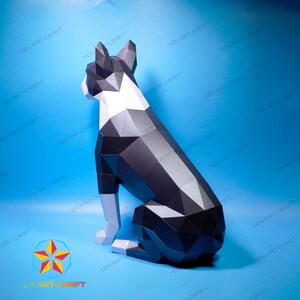Papercraft Boston Terrier Dog PDF, SVG Template for Cricut Project ...