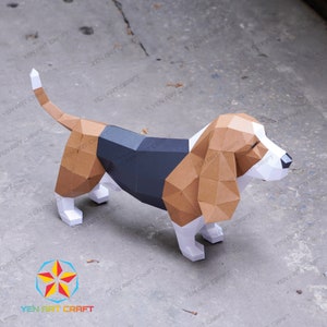 Papercraft Basset Hound Dog PDF, SVG Template for Cricut Project - DIY ...