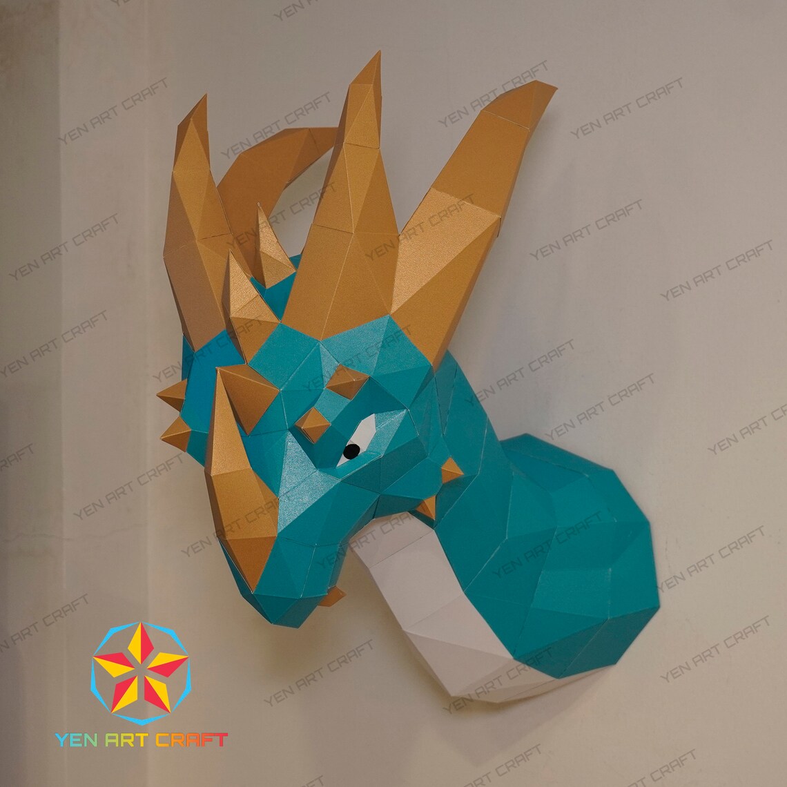 DIY Papercraft Dragon With PDF, SVG Template for Creating Decorative ...
