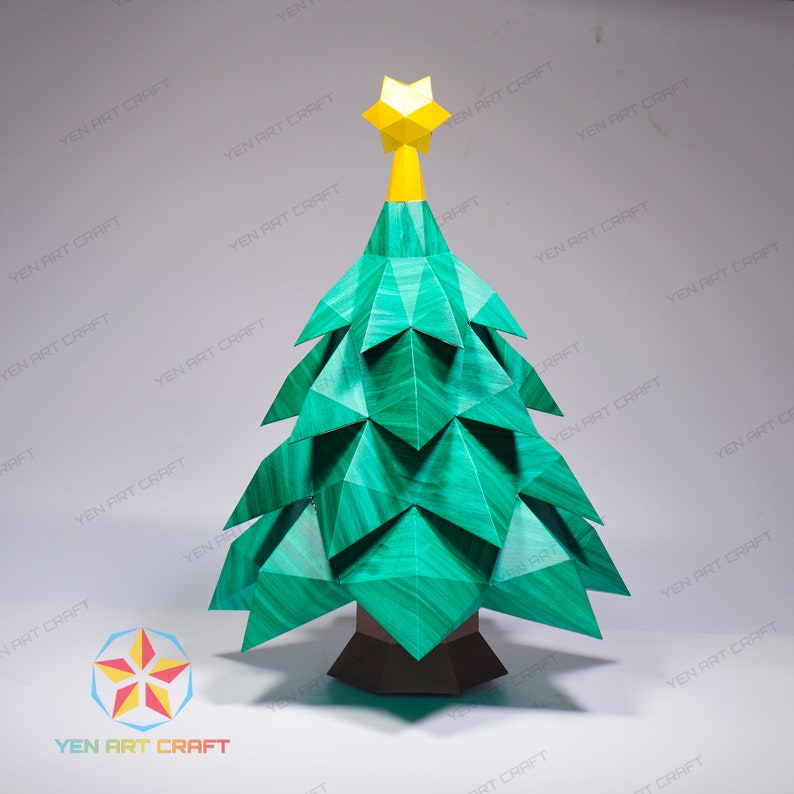 Christmas Tree Papercraft PDF SVG Template for Creating 3D - Etsy