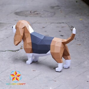 Papercraft Basset Hound Dog PDF, SVG Template for Cricut Project - DIY ...